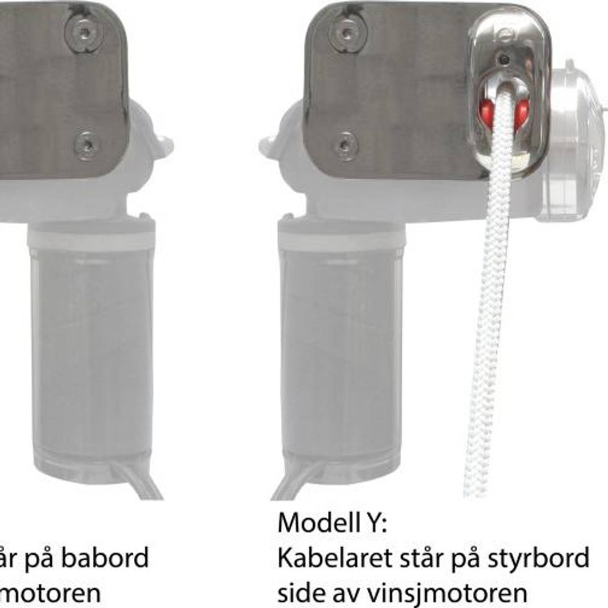 Autostop kit T1 med rustfri plate til Balder ankervinsj - Nettbåt AS
